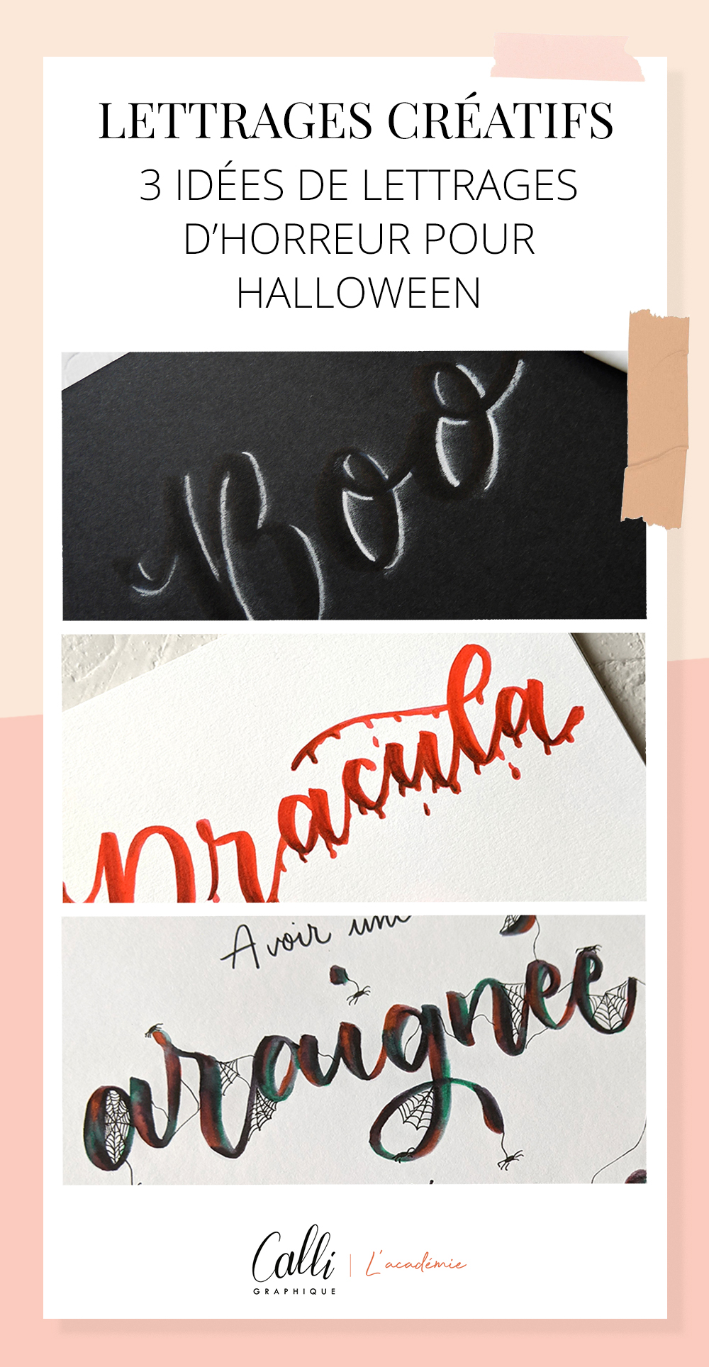 3 lettrages créatifs d'horreur pour fêter Halloween - Calligraphique ...