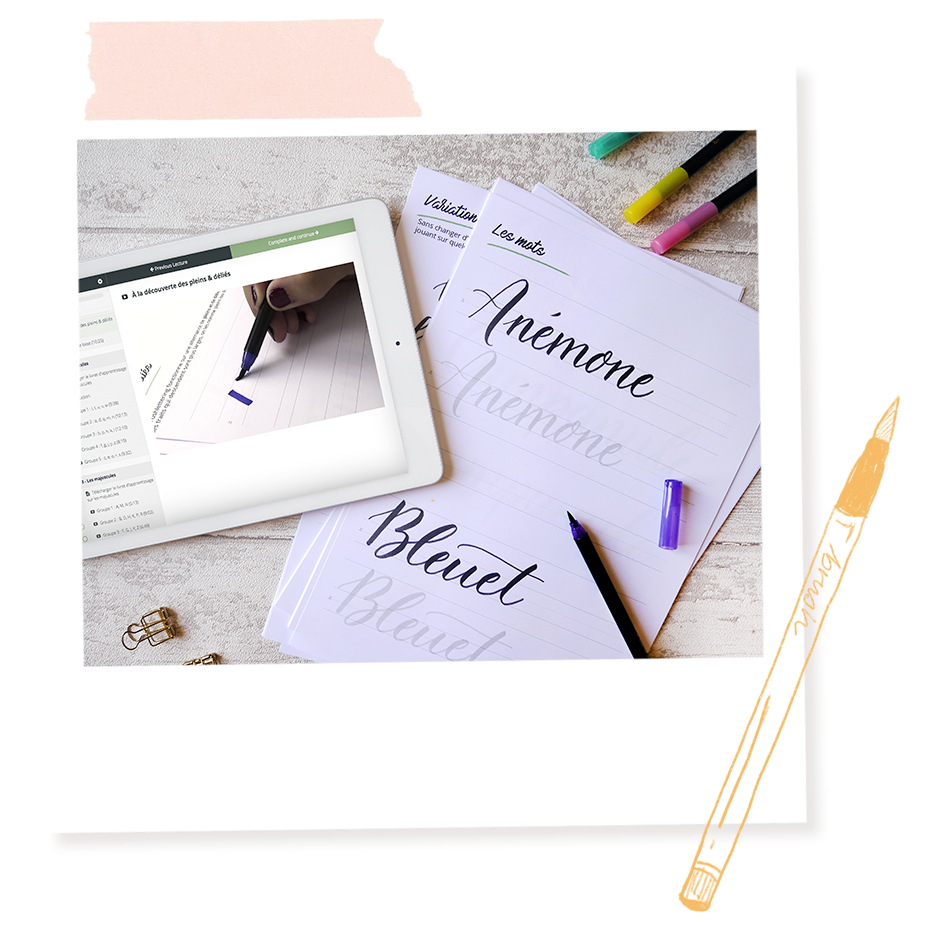 Apprendre en ligne - Calligraphique - L'Académie