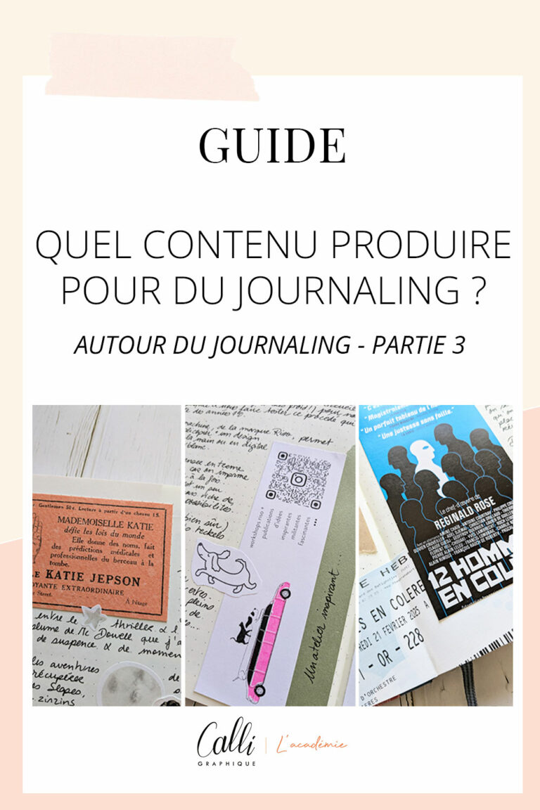 Avec quel contenu faire votre journaling ? Partie 3 - Calligraphique ...
